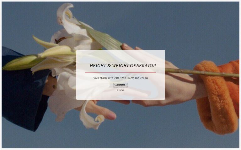 Height & Weight Generator