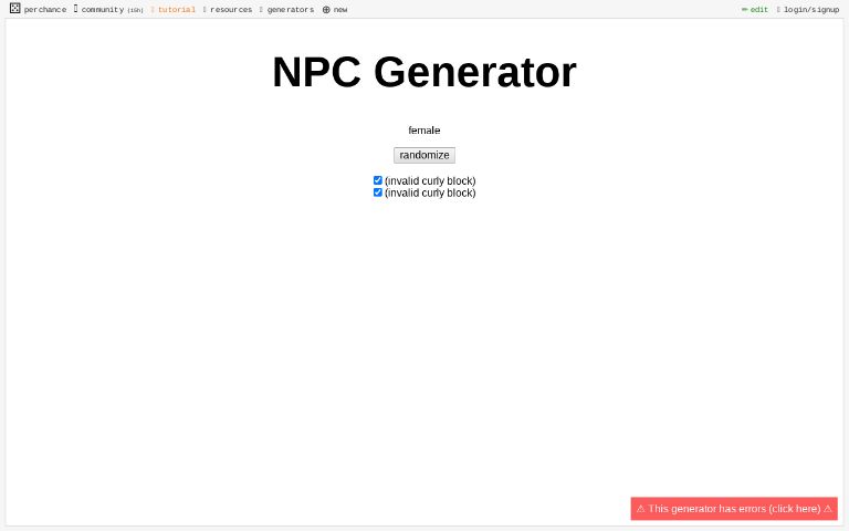 NPC Generator