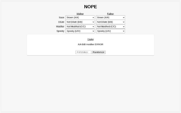 NOPE ― Perchance Generator