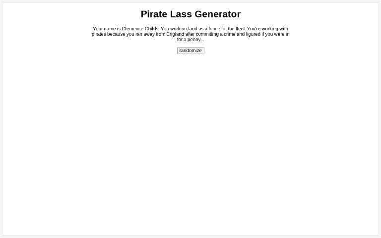 Pirate Lass Generator