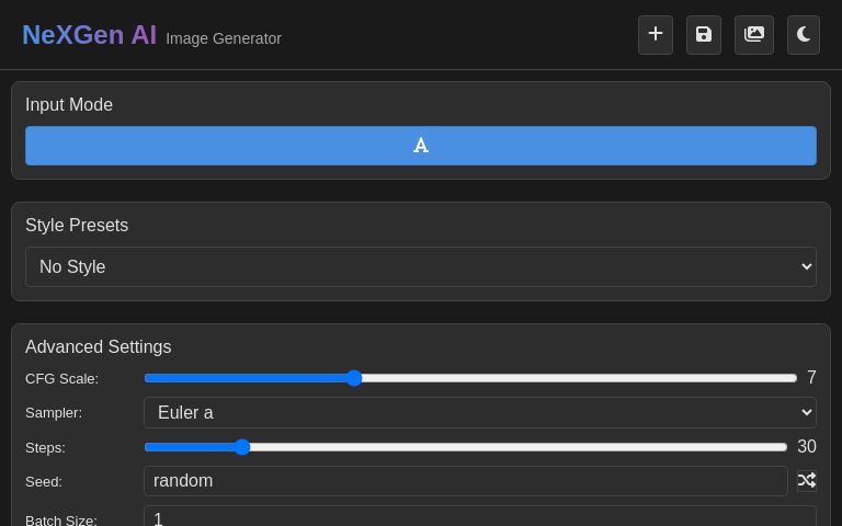 NeXGen AI ― Perchance Generator