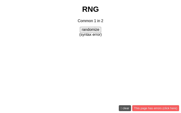 RNG ― Perchance Generator
