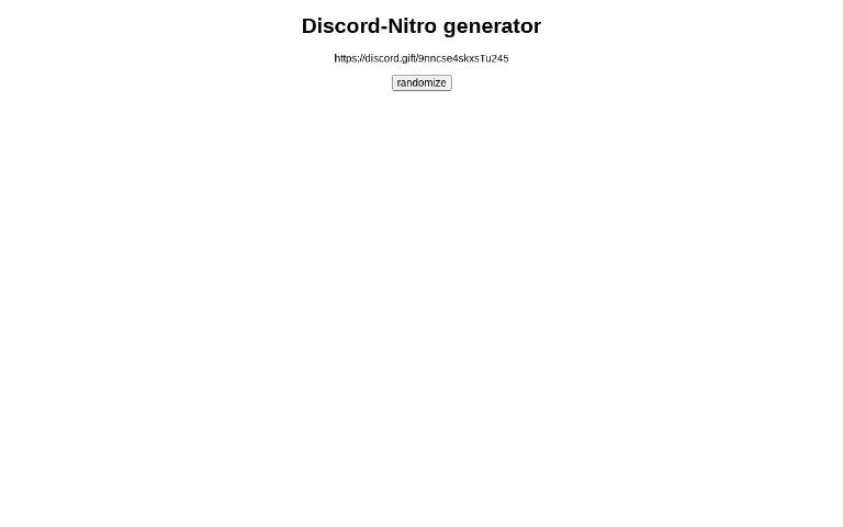 Discord-Nitro generator