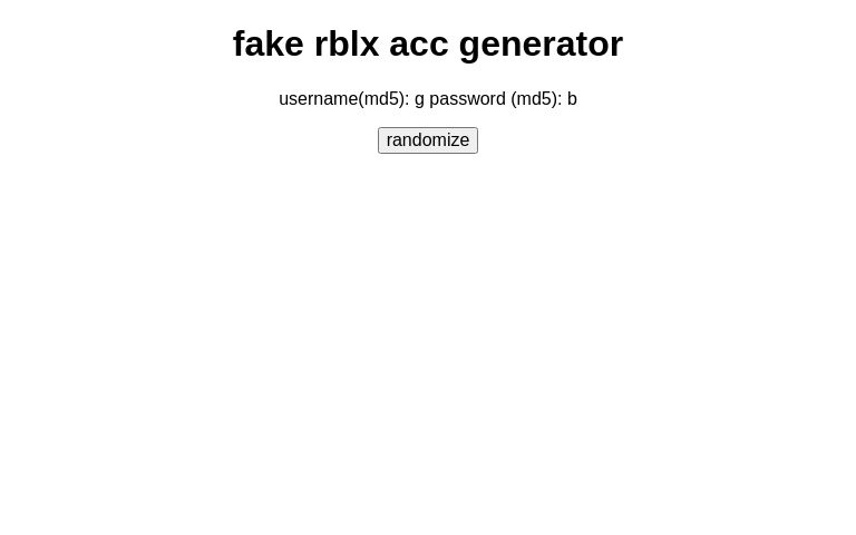 fake rblx acc generator