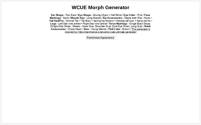 WCUE Morph Generator