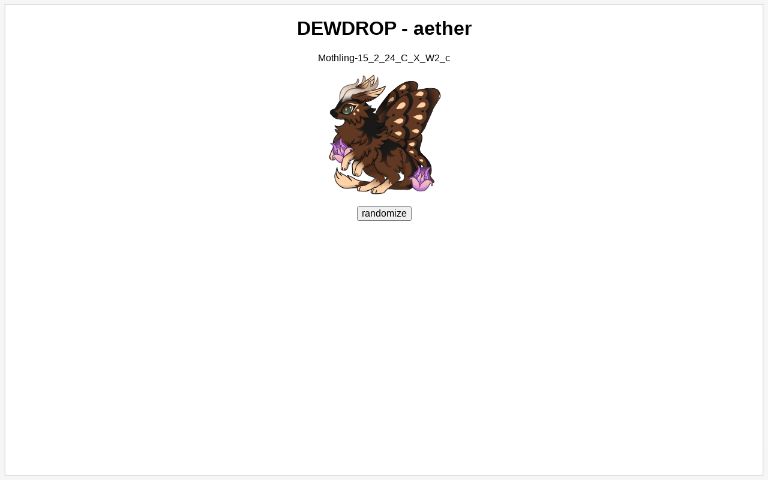 DEWDROP - aether ― Perchance Generator