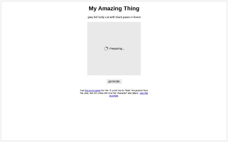 My Amazing Thing ― Perchance Generator