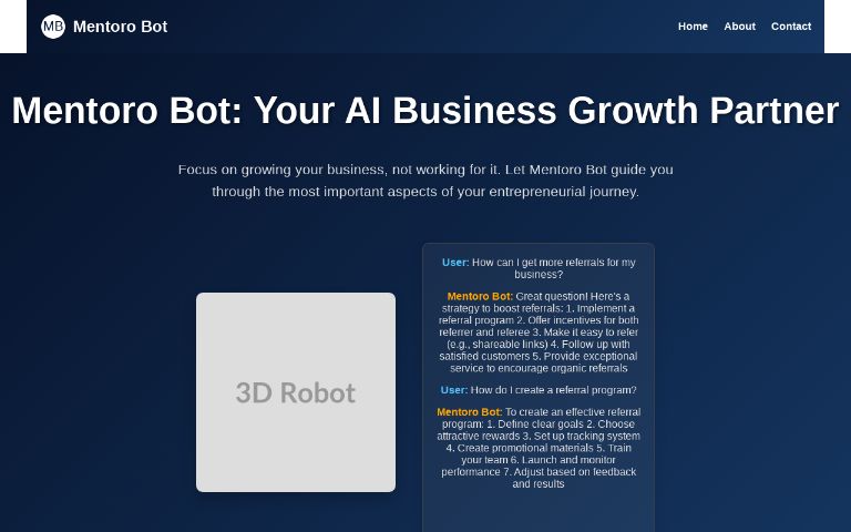 Mentoro Bot: Your AI Business Growth Partner ― Perchance Generator