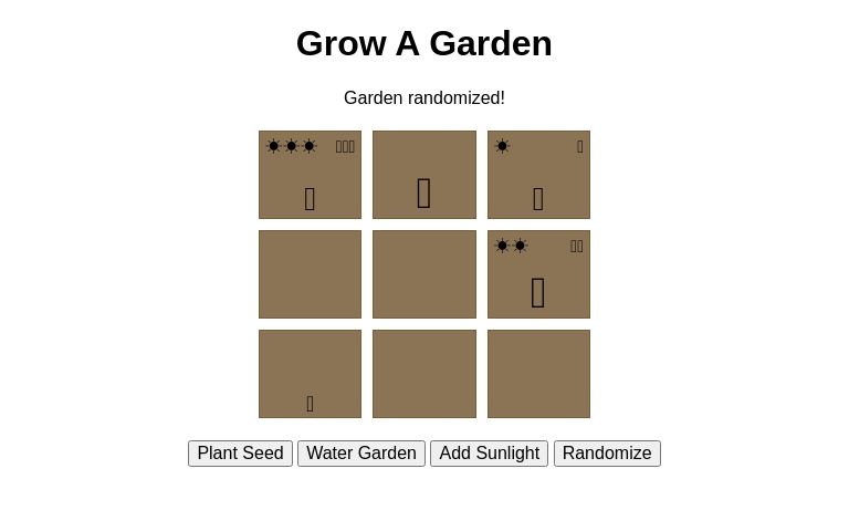 Grow A Garden ― Perchance Generator