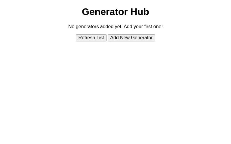 Generator Hub