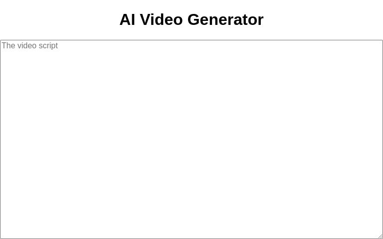 AI Video Generator