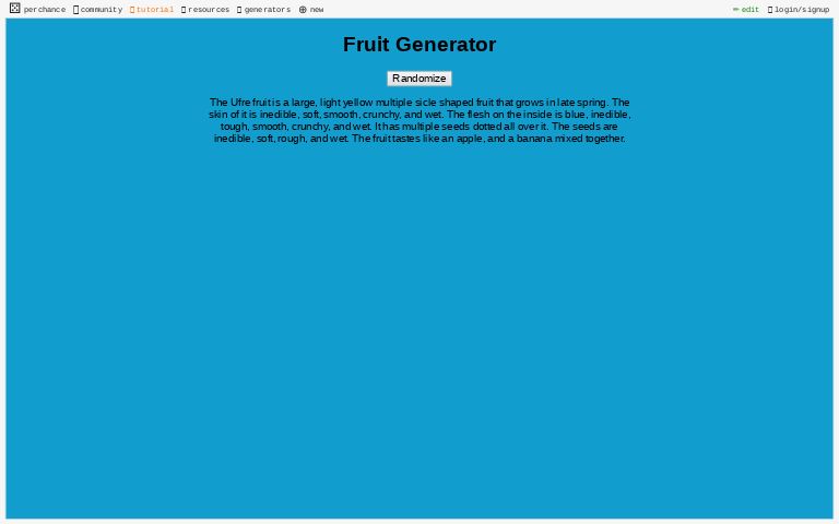 Fruit Generator
