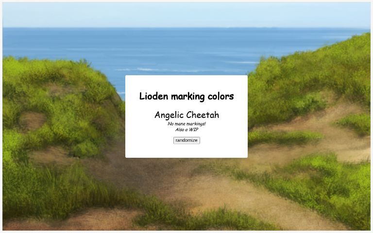 Lioden marking colors ― Perchance Generator