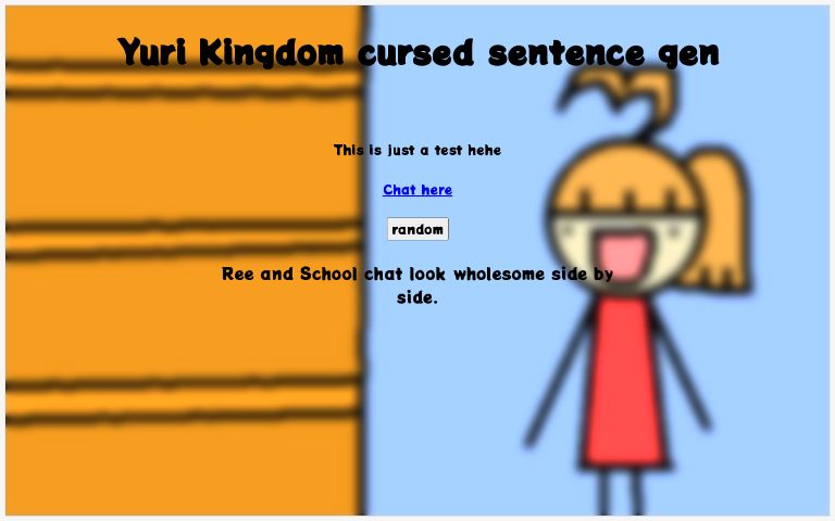 Yuri Kingdom cursed sentence gen ― Perchance Generator