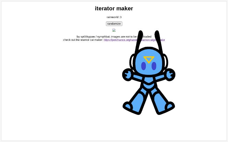 iterator maker ― Perchance Generator