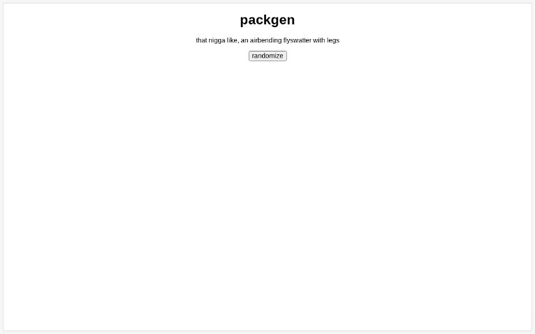 packgen ― Perchance Generator