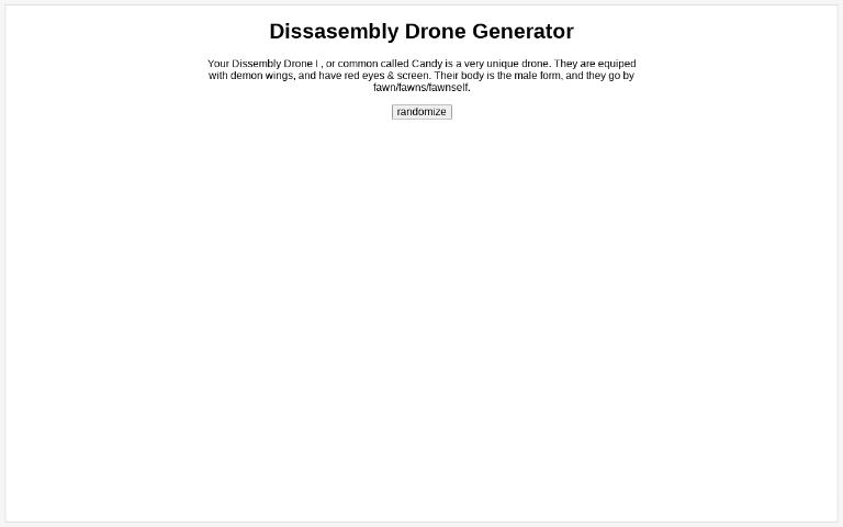 Dissasembly Drone Generator