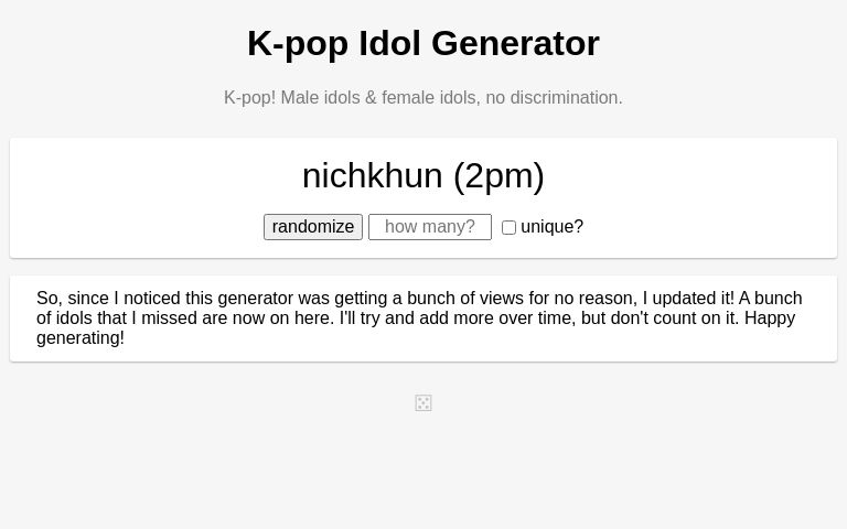 K-pop Idol Generator