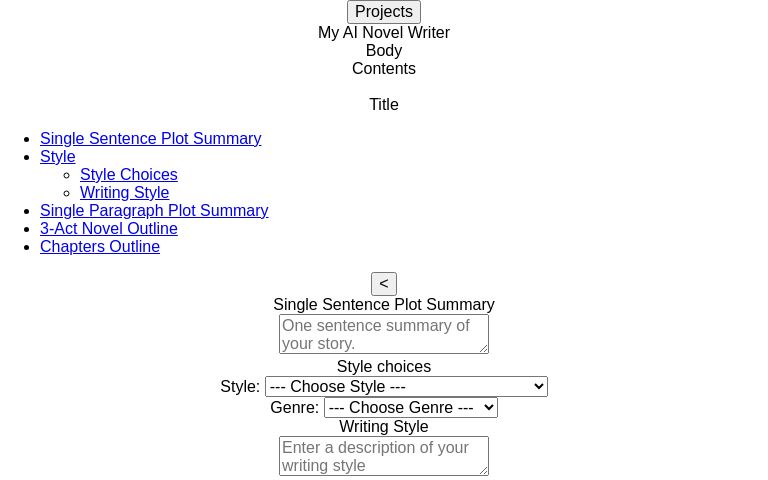 My AI Novel Writer ― Perchance Generator