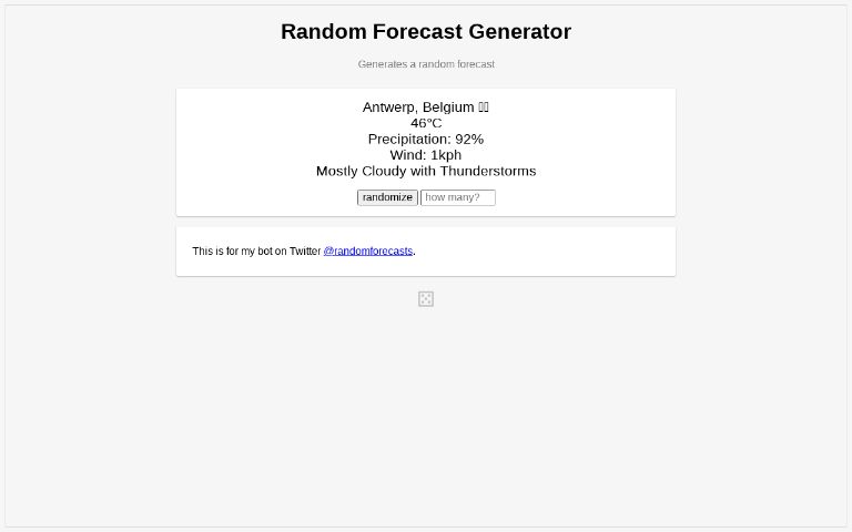 Random Forecast Generator