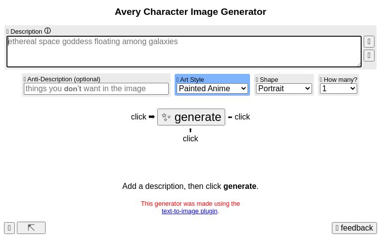 Avery Character Image Generator CP