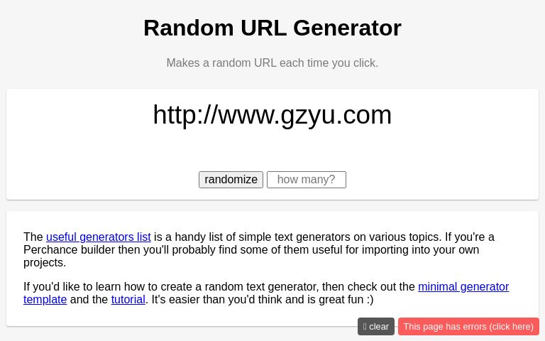Random URL Generator