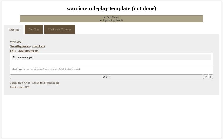 warriors roleplay template (not done)