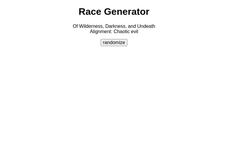 Race Generator