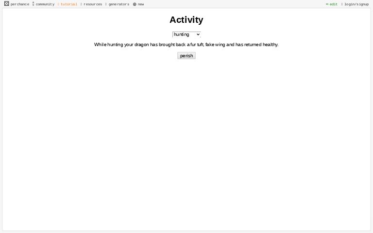 Activity ― Perchance Generator
