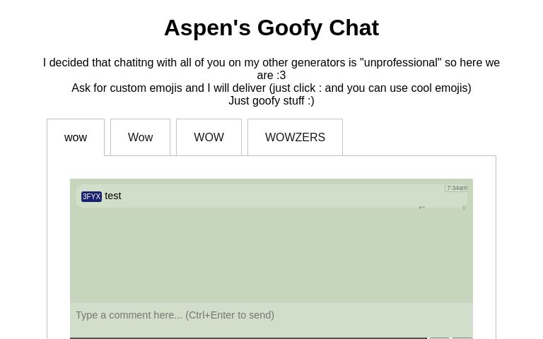 Aspen's Goofy Chat