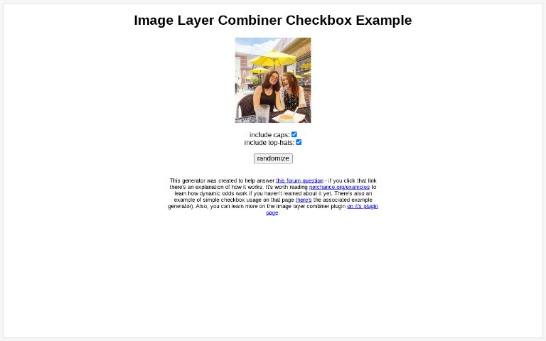 Image Layer Combiner Checkbox Example ― Perchance Generator
