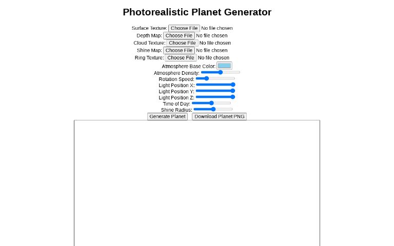 Photorealistic Planet Generator