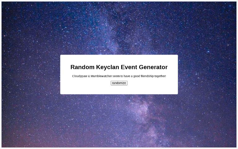 Random Keyclan Event Generator