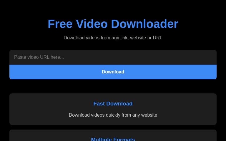 Free Video Downloader ― Perchance Generator