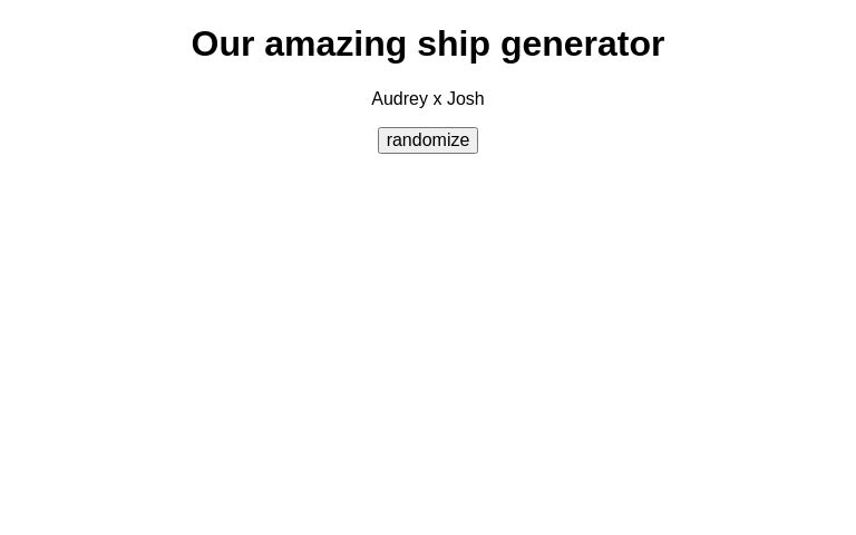 Our amazing ship generator