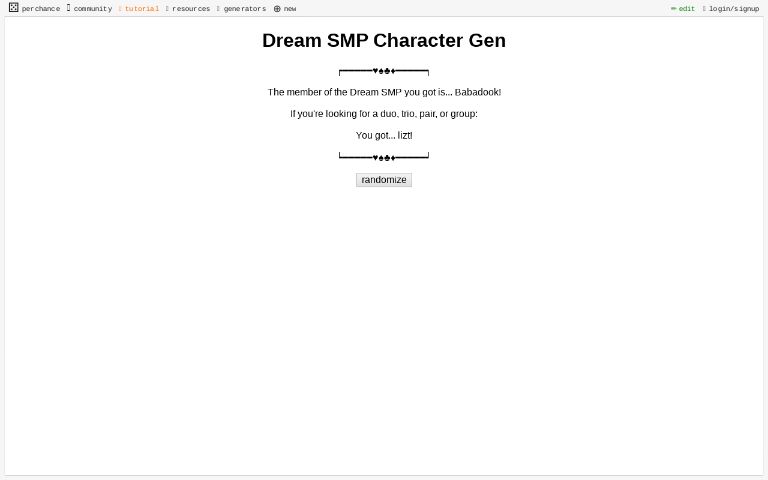 Dream SMP Character Gen