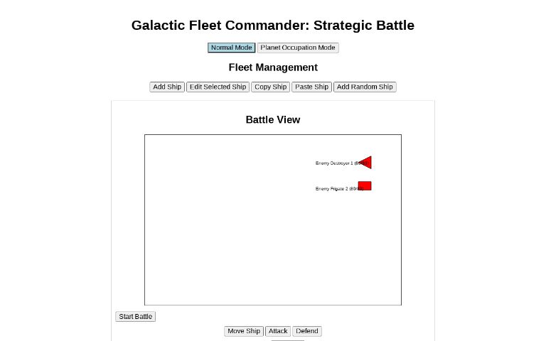 Galactic Fleet Commander: Strategic Battle ― Perchance Generator