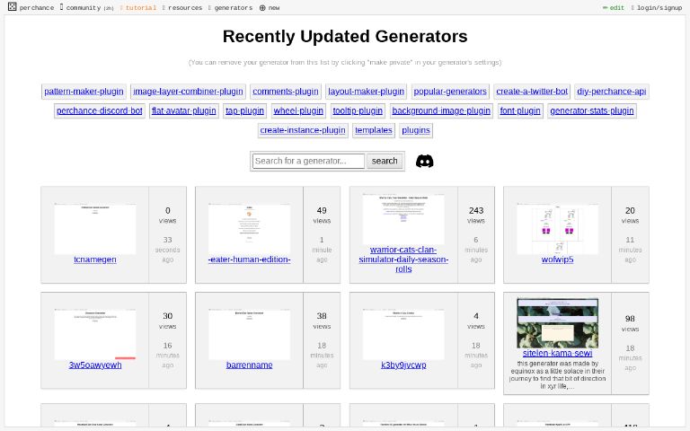 Recently Updated Generators