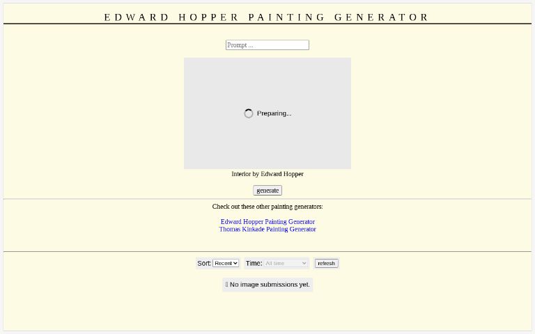 Edward Hopper painting generator