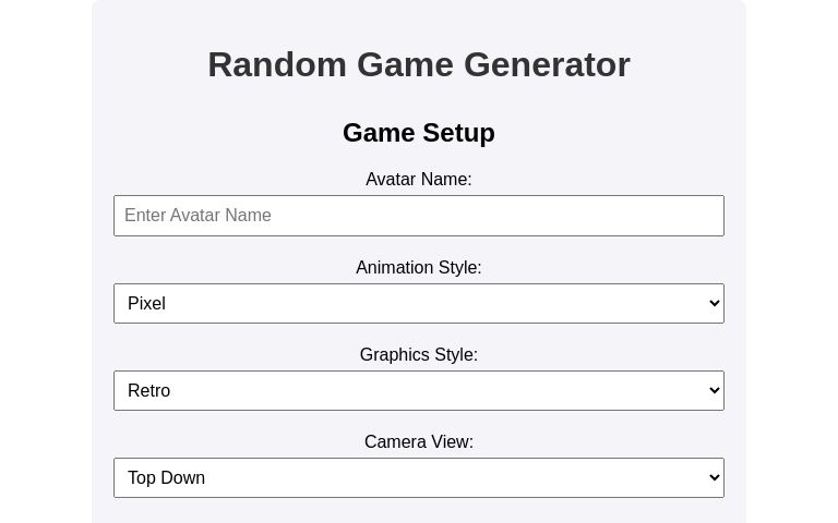Random Game Generator