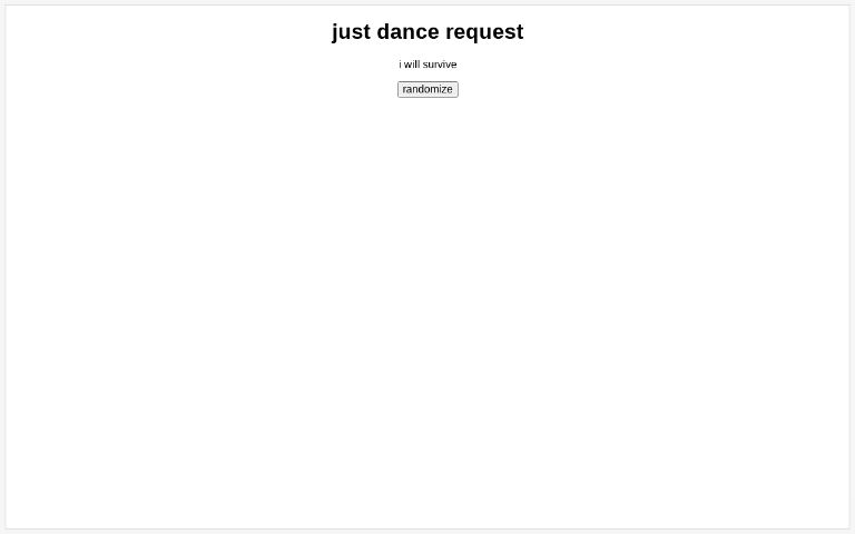 just dance request ― Perchance Generator