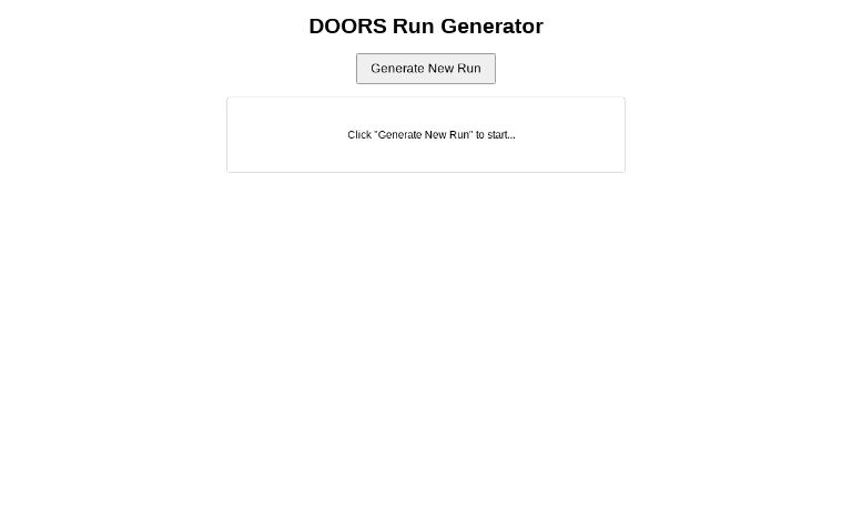 DOORS Run Generator