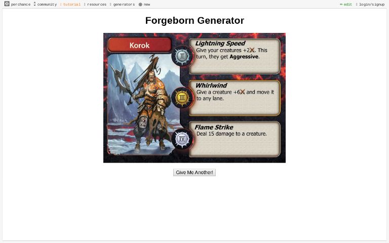 Forgeborn Generator