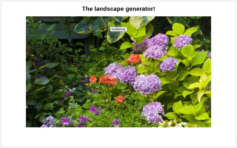 The landscape generator!