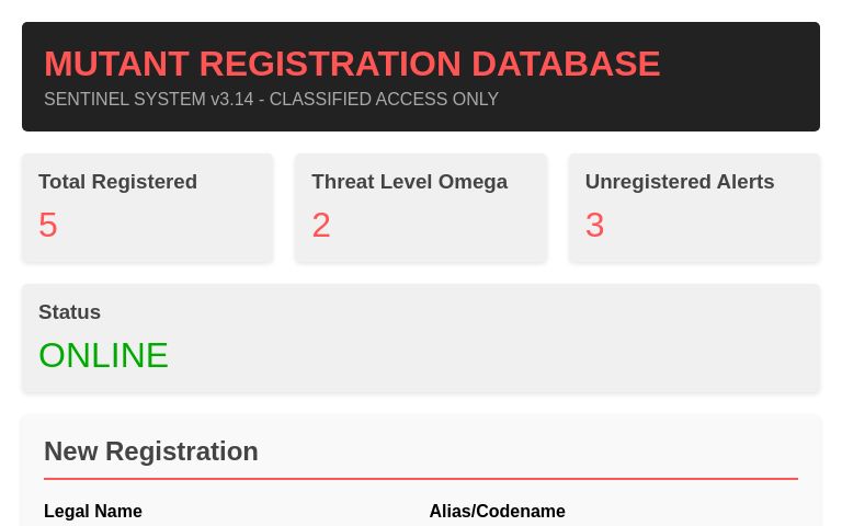 MUTANT REGISTRATION DATABASE ― Perchance Generator