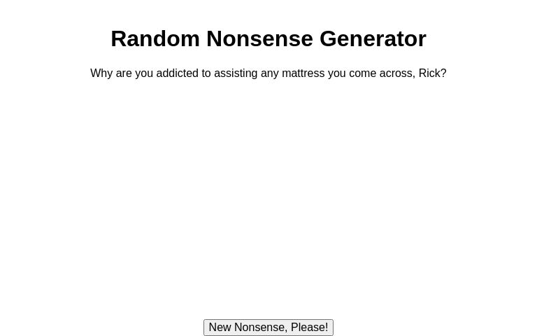 Random Nonsense Generator