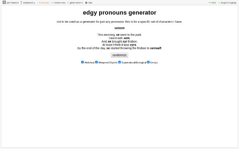 edgy pronouns generator