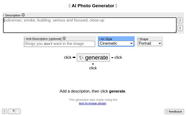 AI Photo Generator (realistic, free, no sign-up, no limits)