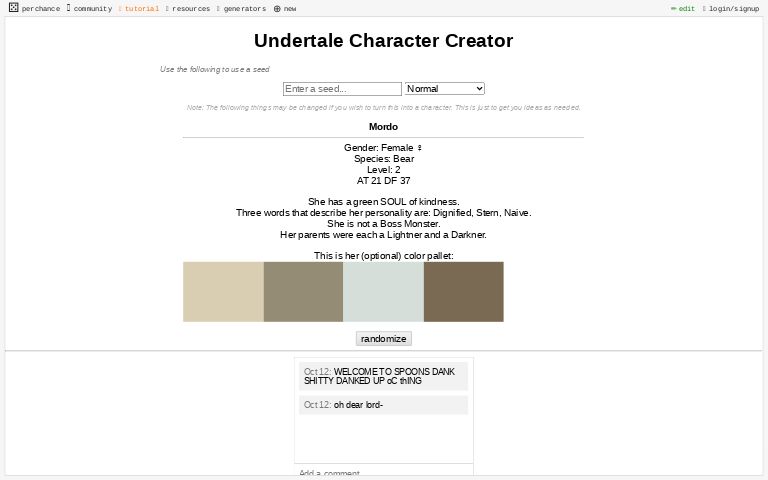 Undertale Character Creator ― Perchance Generator