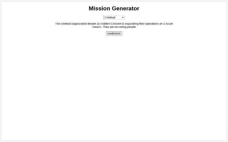 Mission Generator